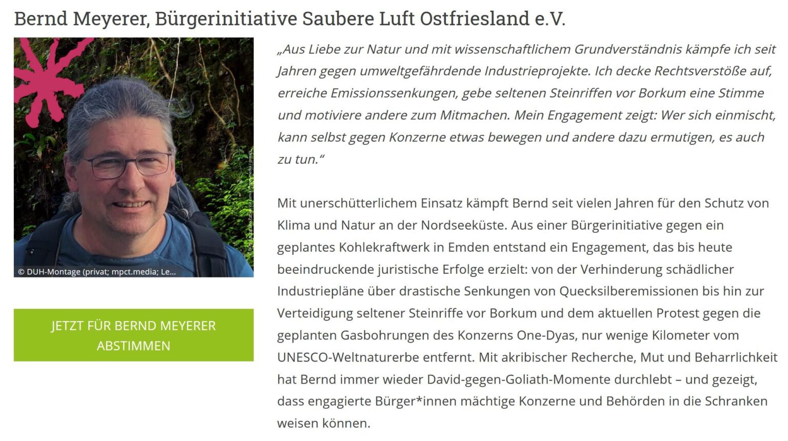 Wir machen Druck: Nominierung von Bernd Meyerer für den Engagementpreis ...